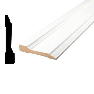 Alexandria Moulding Craftsman 11/16 in. x 3-1/2 in. x 96 in. Primed MDF ...