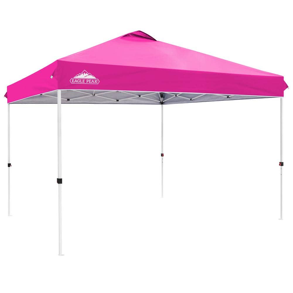 EAGLE PEAK 12 ft. x 12 ft. Straight Leg Pop-Up Canopy E144ST-PINK-HD ...