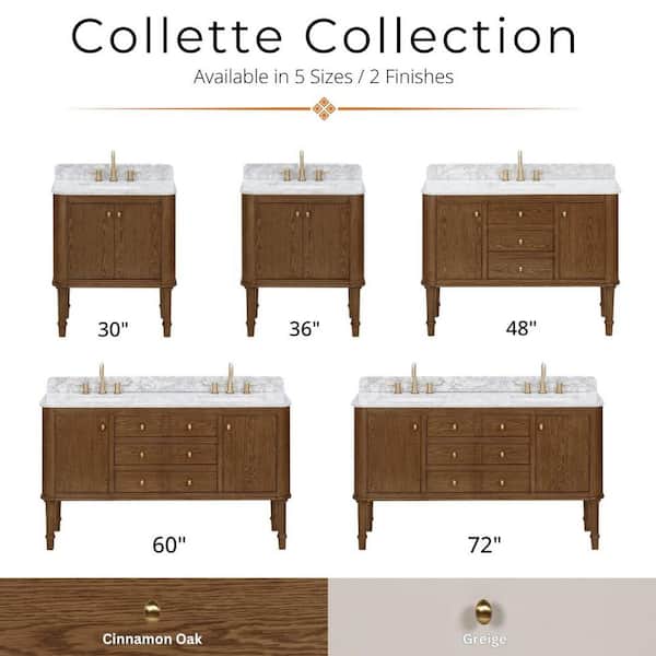Home Decorators Collection Collette 36 in. Single Sink Cinnamon Oak ...