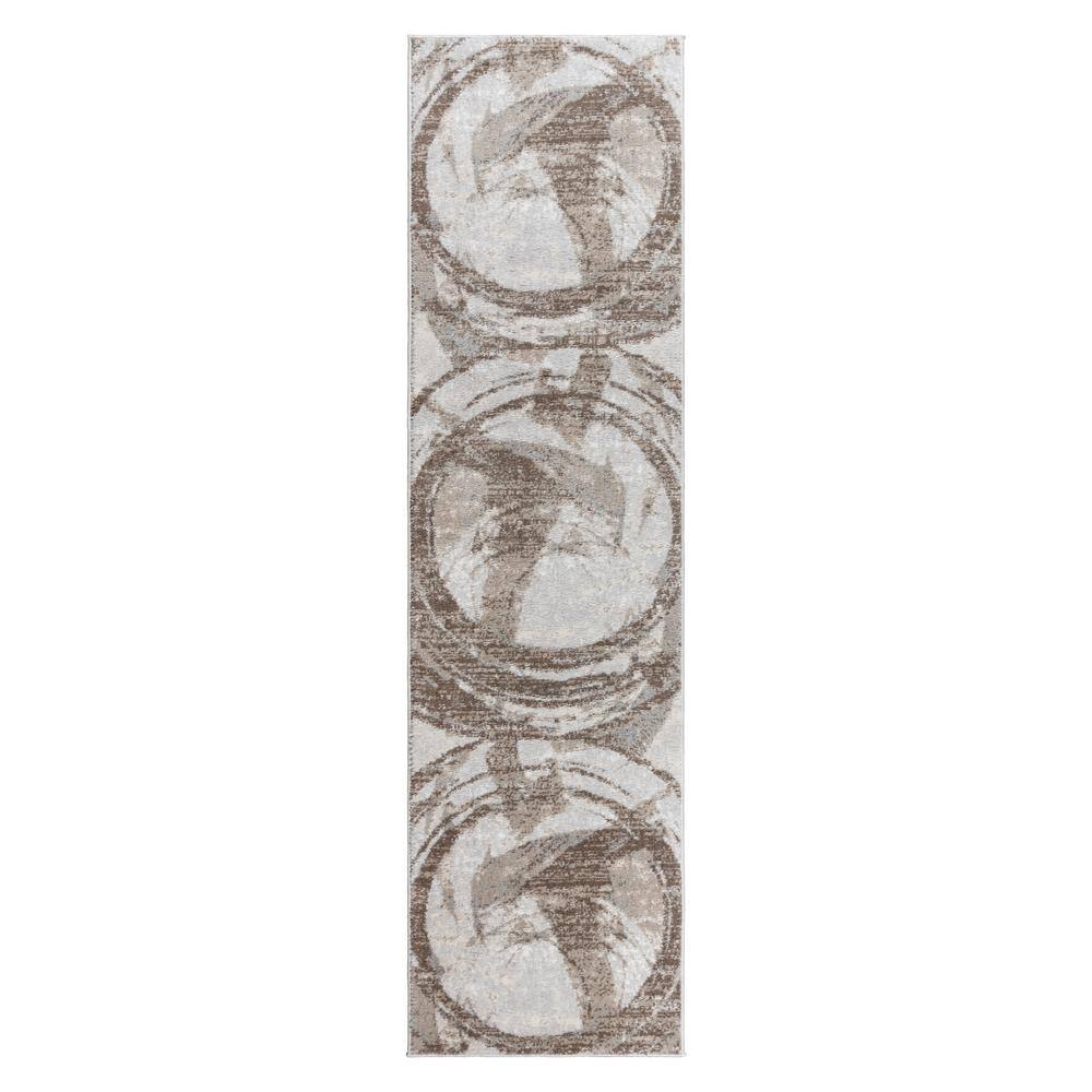 Gertmenian & Sons Alor Montu Beige 2 ft. x 6 ft. Abstract Indoor Runner ...