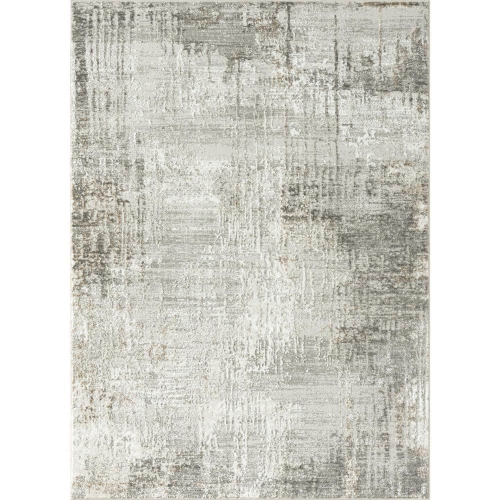 LUXE WEAVERS Camelia Collection Modern Abstract Beige 5x7 Indoor ...