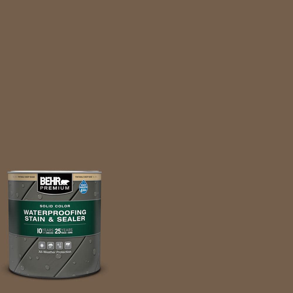 BEHR PREMIUM 1 qt. #MS-46 Chestnut Brown Solid Color Waterproofing ...