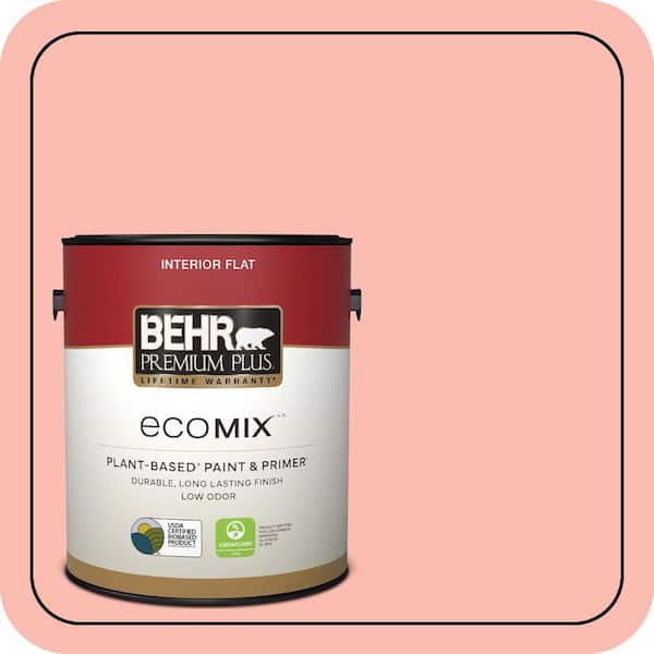 BEHR PREMIUM PLUS 1 gal. #190C-3 Sweet Nectar Flat EcoMix Plant-Based ...