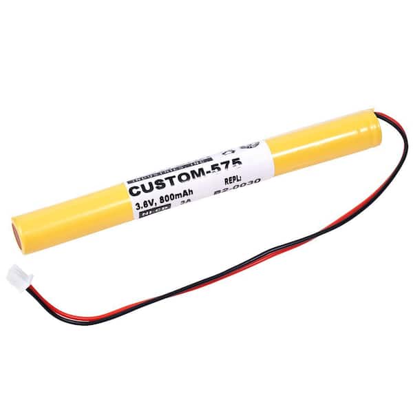 3.6-Volt NICAD 1000 mAh Emergency Lighting Battery B2-0030 CUSTOM-575 ...