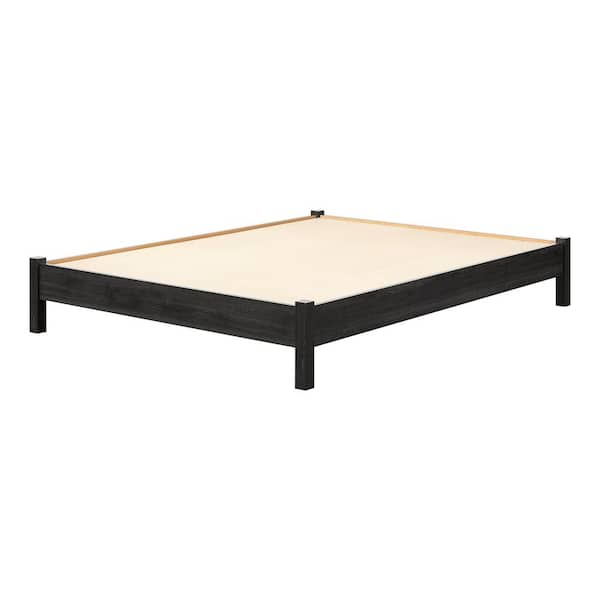 South Shore Lensky Gray Particle Board Frame Queen Platform Bed with ...