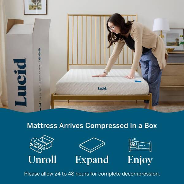 Lucid Comfort Collection SureCool 6in. Firm Gel Memory Foam Tight Top Twin Mattress LUCC06TT45MF The Home Depot