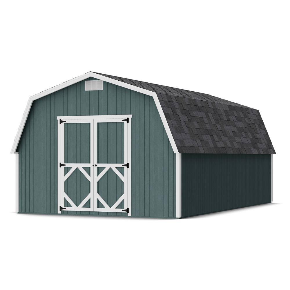 Little Cottage Co. Classic Gambrel 12 ft. x 20 ft. Outdoor Wood Storage ...