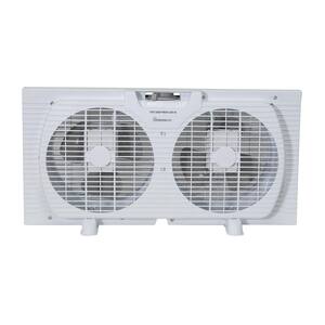 Comfort Zone 9 in. Twin Window Fan with Manually Reversible Airflow ...