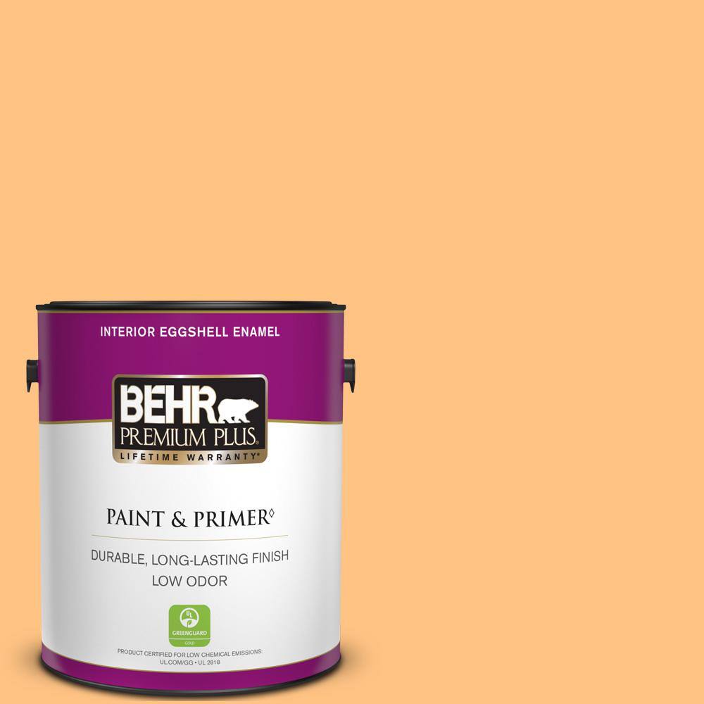 BEHR PREMIUM PLUS 1 gal. #PMD-68 Amber Sun Eggshell Enamel Low Odor ...