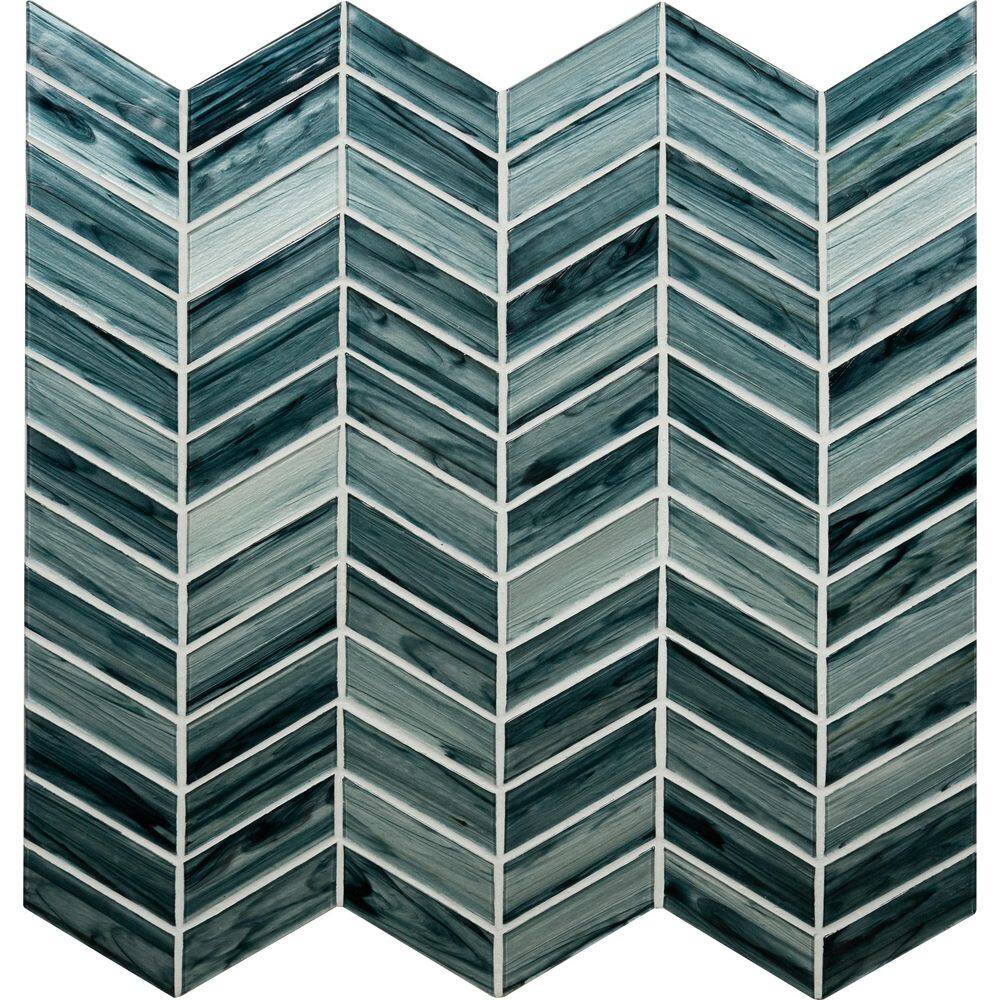 MSI Take Home Tile Sample - Midnight Blue Ombre 4 in. x 4 in. Matte ...