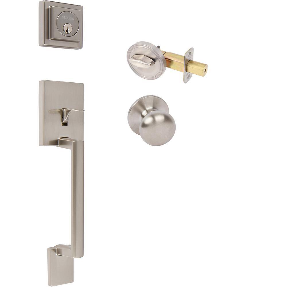 DELANEY HARDWARE Avino Satin Nickel Single Cylinder Deadbolt Entry Door ...