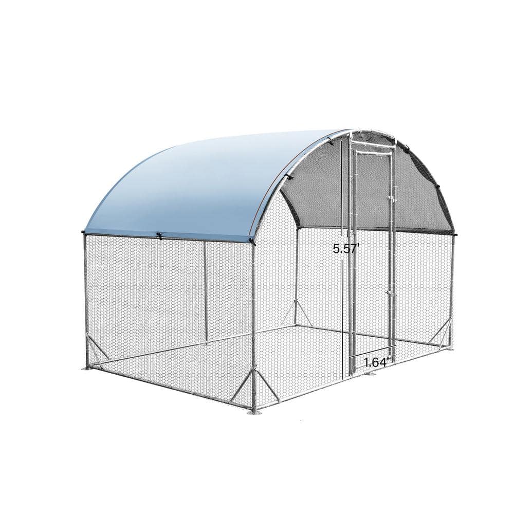 Tunearary 9.2'W x 6.2'L x 6.5'H, Large Waterproof UV Resistant Metal ...