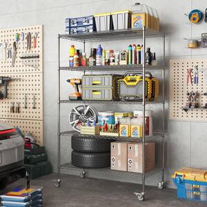 Tileon Storage Shelves 5 Tier Heavy Duty Metal Shelving Unit Adjustable ...