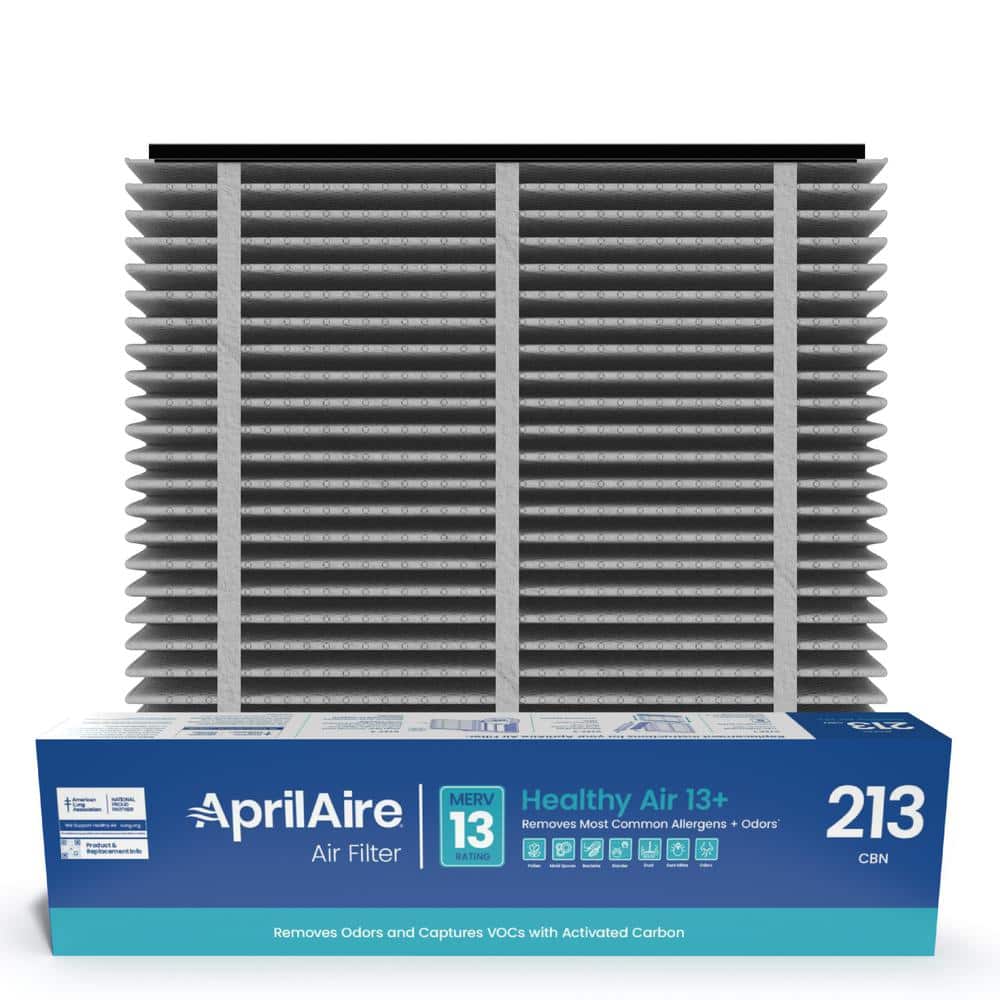 AprilAire 213CBN 20 in. x 25 in. x 4 in. MERV 13 FPR 12 Carbon Pleated ...