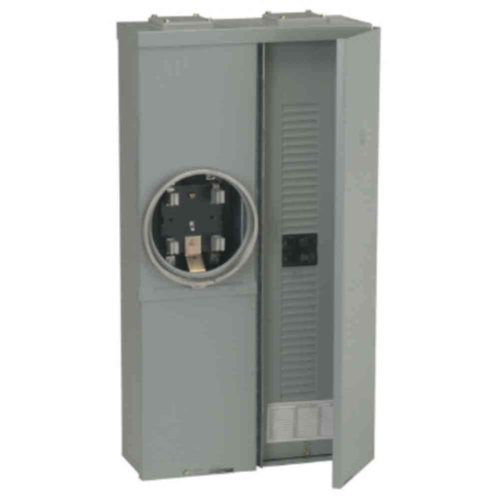 GE Power Mark Gold 100 Amp 16-Space 32-Circuit Meter Socket Load Center ...