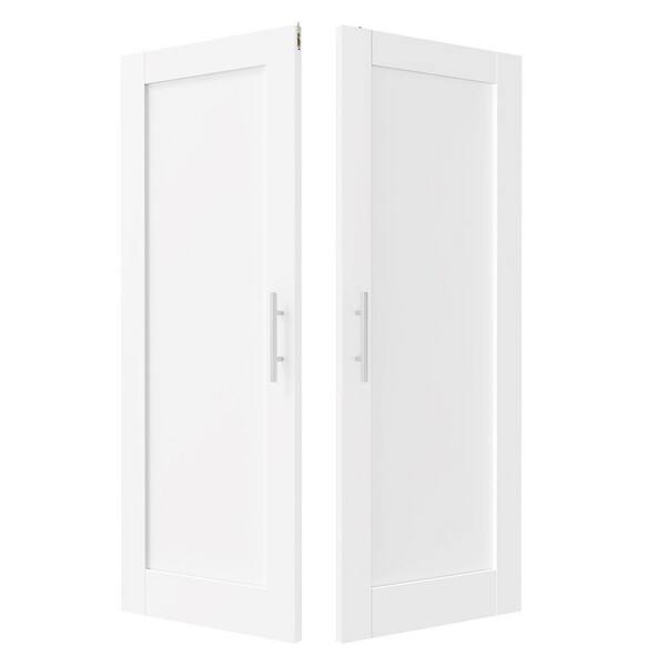 TENONER 60 in. x 80 in. Solid Wood and MDF, 1-Panel, White Primed ...