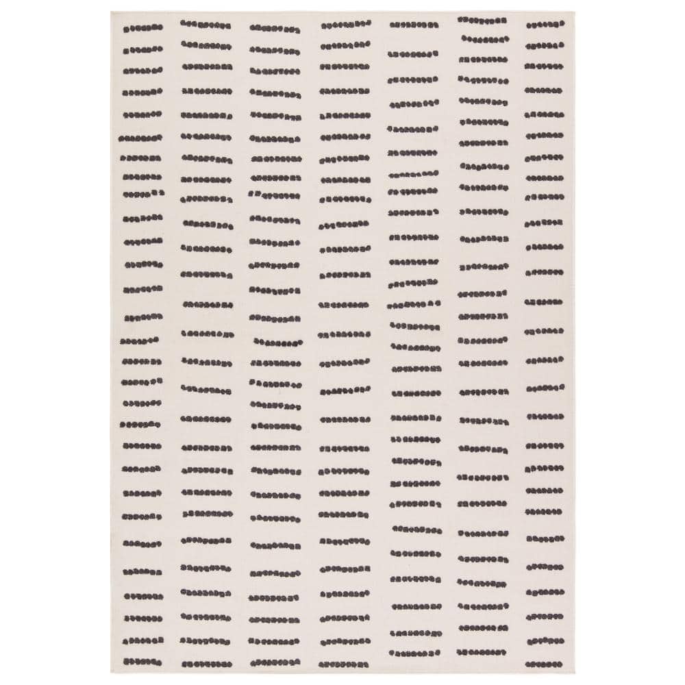VIBE BY JAIPUR LIVING Javyn 5 ft. x 8 ft. Cream/Charcoal Dotted Indoor ...