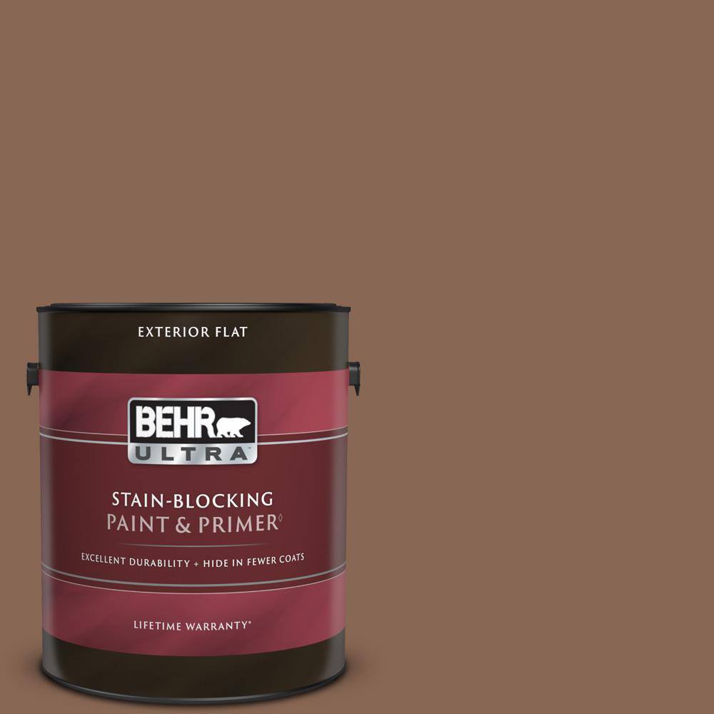 BEHR ULTRA 1 gal. #PPU3-17 Clay Pot Flat Exterior Paint & Primer 485301 ...
