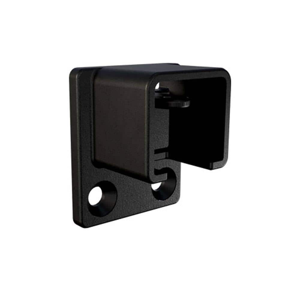 PEAK Mountain View 2 in. H x 2 in. W Glass Deck Railing Matte Black End ...