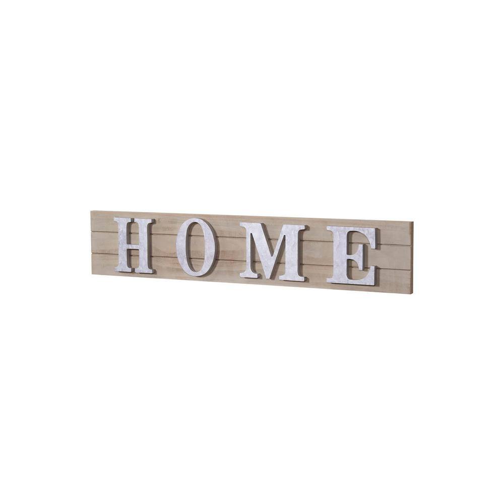 HEMSLY INC Modern Farmhouse "HOME" Wood and Metal Decorative Sign 11247 ...