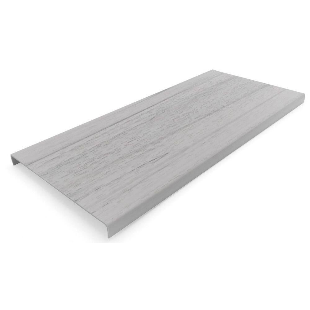 Deck-Top 8 ft. x 1/2 in. x 5-1/2 in. Coastal Grey PVC Decking Board ...