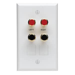 NTW White 1-Gang Audio/Video Wall Plate (1-Pack) NUNC-V35B2