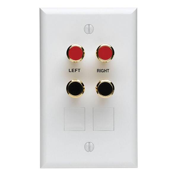 Leviton White 1-Gang Audio/Video Wall Plate (1-Pack)-000-AEMRK-000 ...