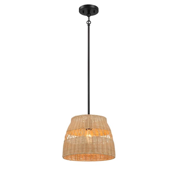 MODERN HABITAT HuntingtonVilla 22 in. 1-Light Black Single Lights ...