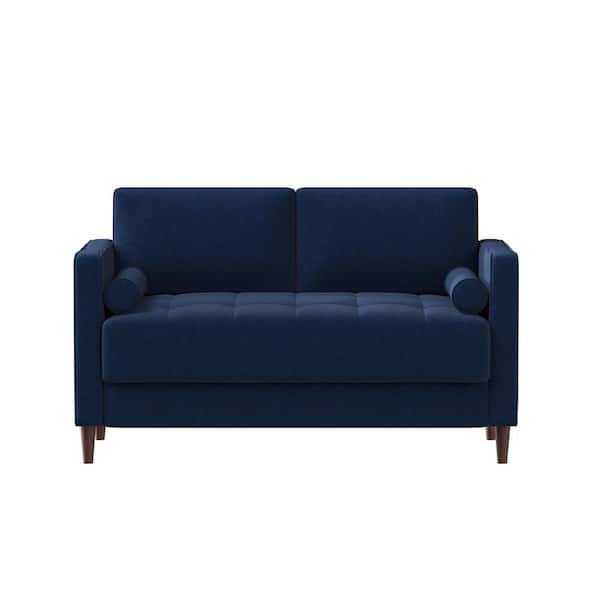 Lillith mid century modern chair in navy blue store