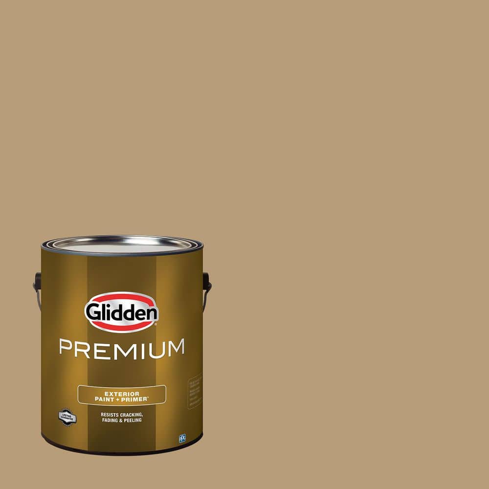 Glidden Premium 1-gal. PPG1086-5 Earthy Ocher Semi-Gloss Exterior Latex ...