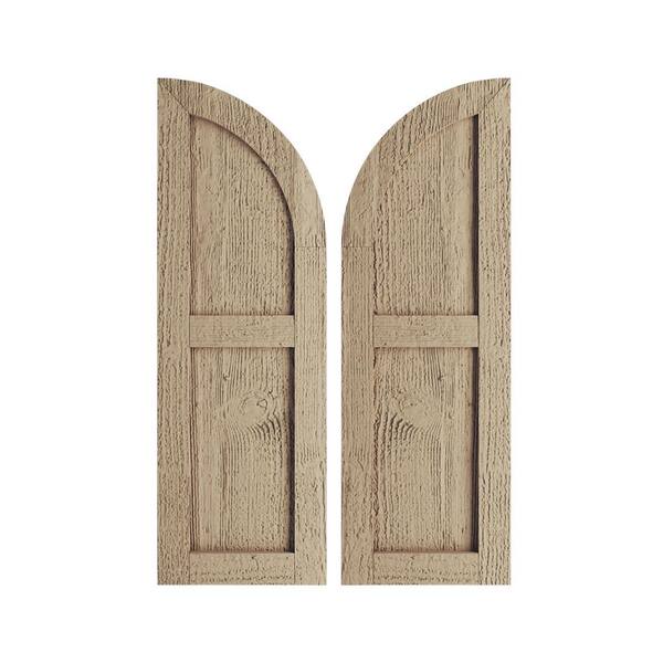 Ekena Millwork 15 in. x 56 in. Polyurethane Rough Sawn Two Equal Flat ...