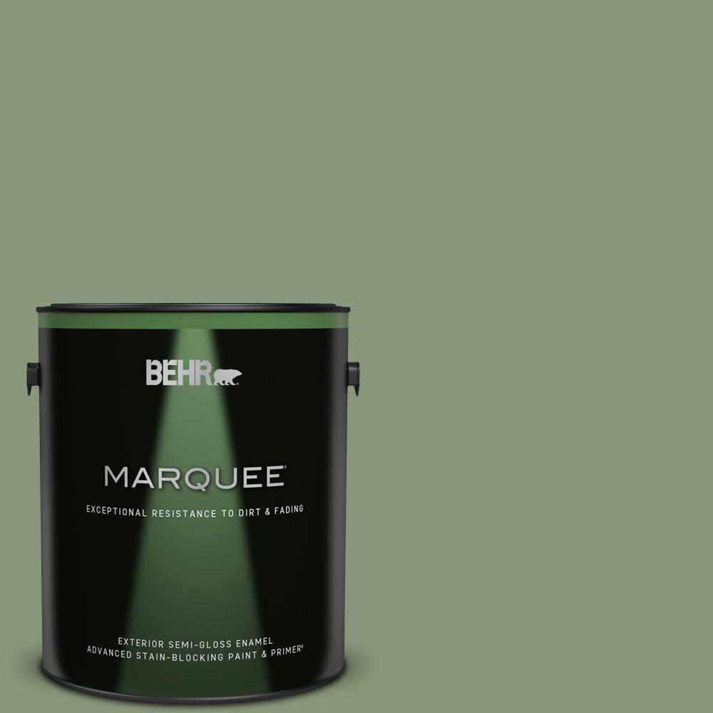 BEHR MARQUEE 1 gal. #S390-5 Laurel Tree Semi-Gloss Enamel Exterior ...
