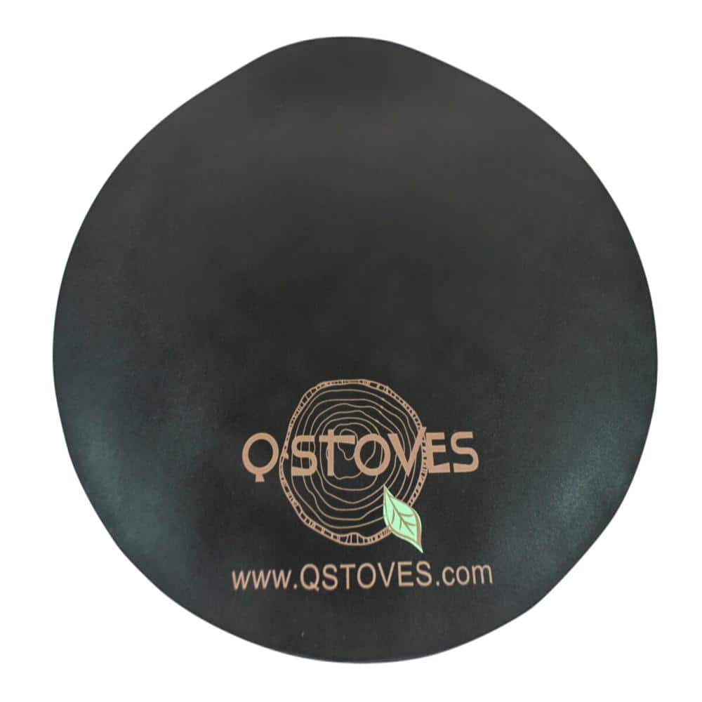 QSTOVES 24 in. x 0.25 in. Outdoor Round Silicone Mat Black QMat - The ...