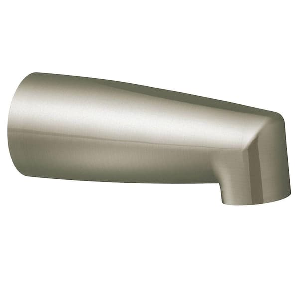 MOEN Non-Diverter Tub Spout with Slip Fit Connection in Brushed Nickel ...