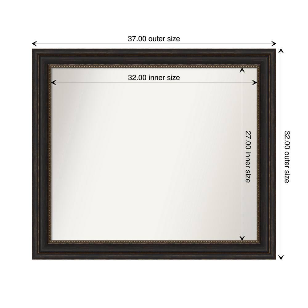 Amanti Art Accent Bronze 37 in. x 32 in. Custom Non-Beveled Polystyrene ...
