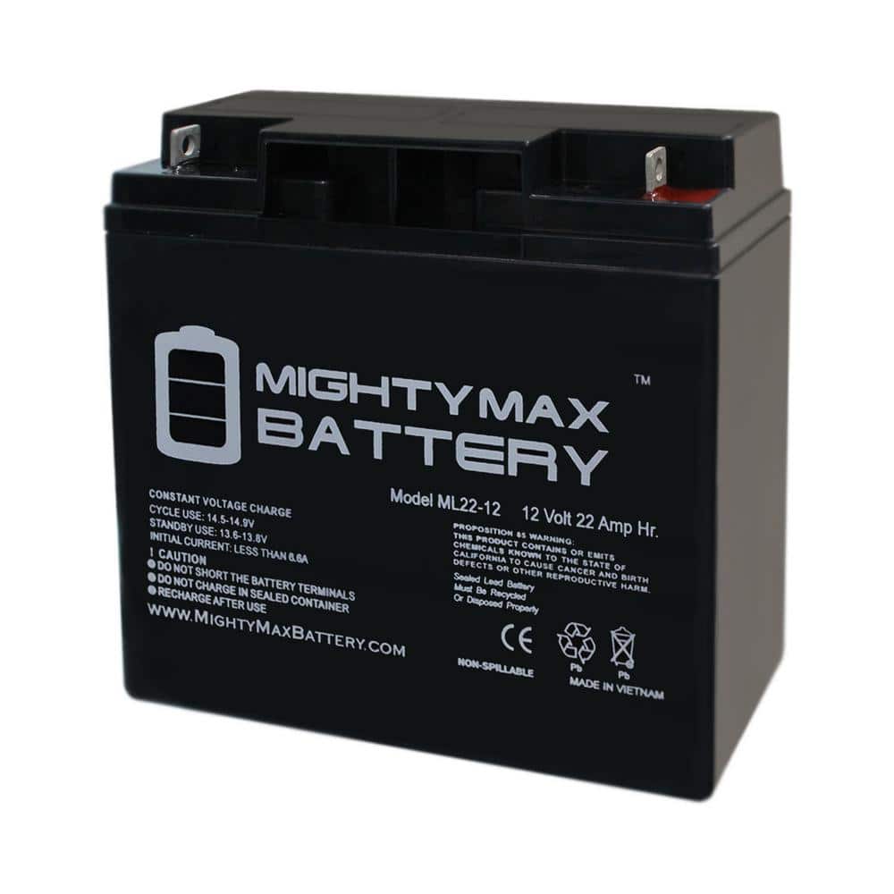 MIGHTY MAX BATTERY 12-Volt 22AH SLA Replacement Battery for Yuasa REC22 ...