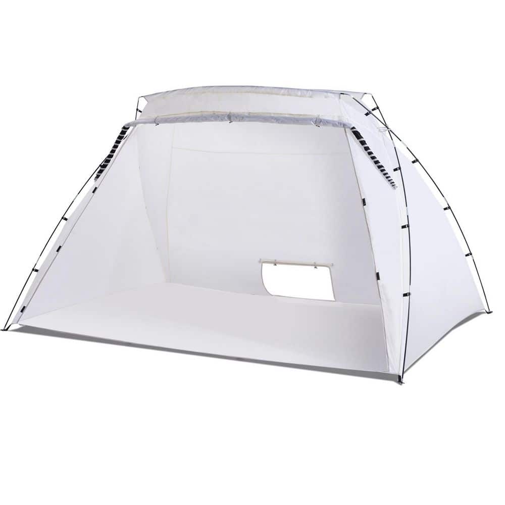 10 ft. x 7 ft. White Portable Canopy, Larger Spray Paint Tent with ...