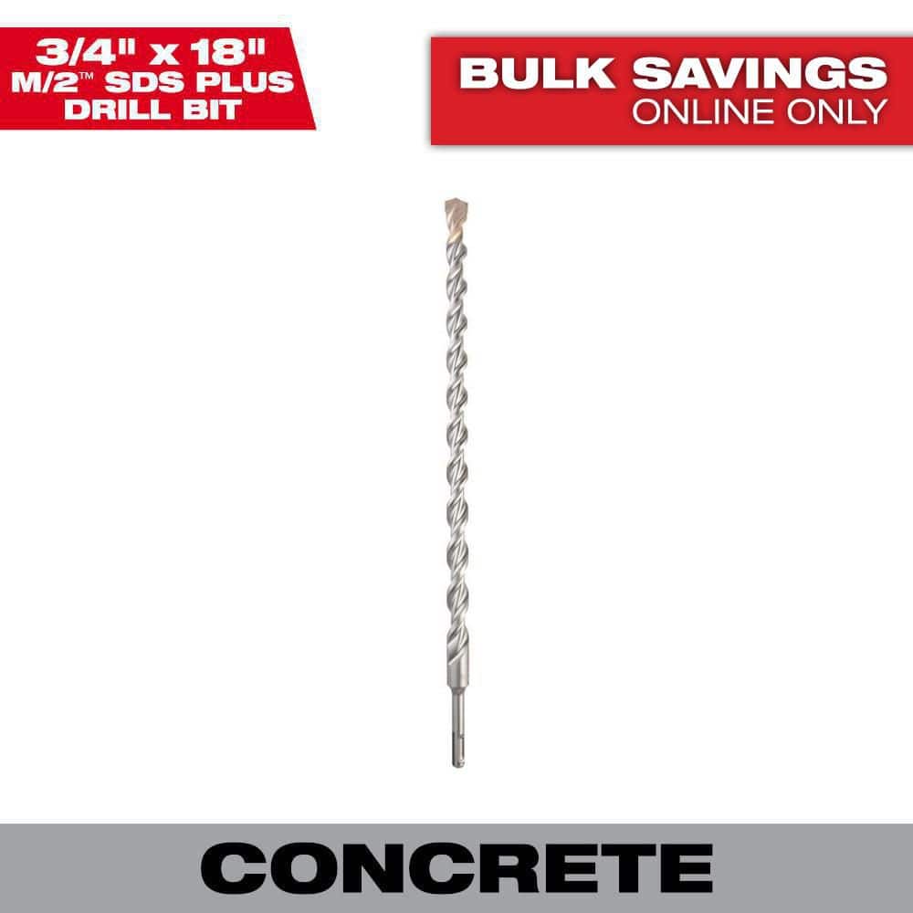 Milwaukee 3/4 in. x 18 in. 2-Cutter SDS-PLUS Carbide Drill Bit 48-20 ...