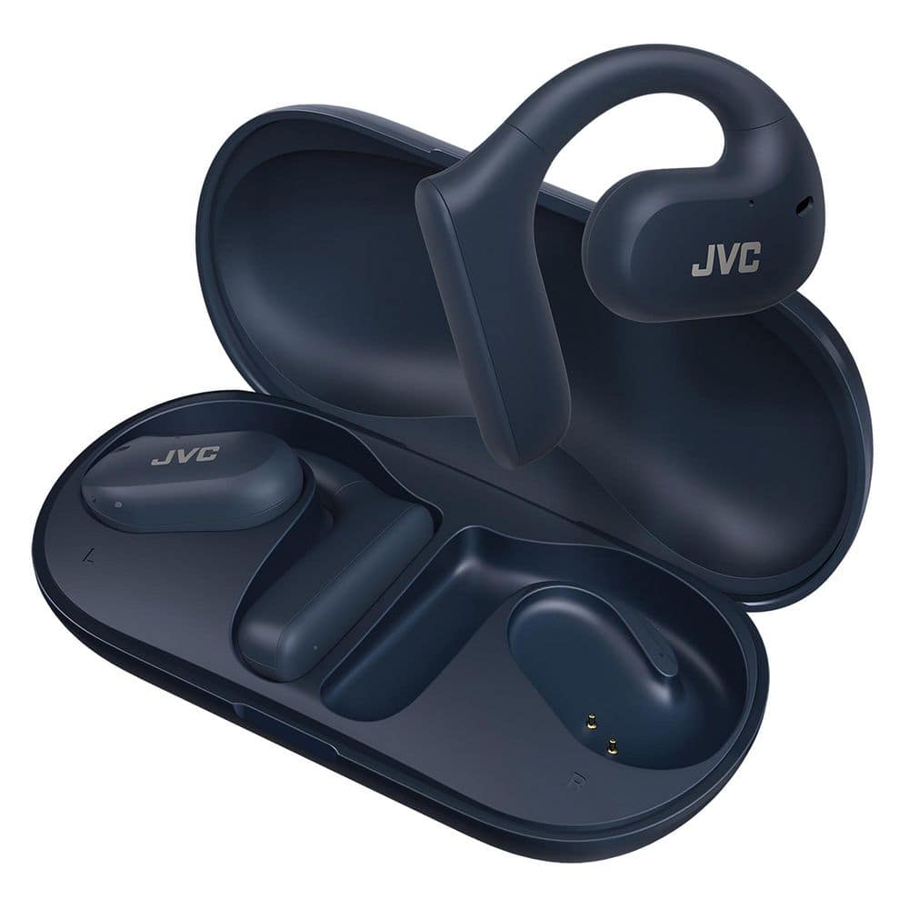 JVC Nearphones Navy Blue True Wireless Bluetooth Noise Cancelling Over ...