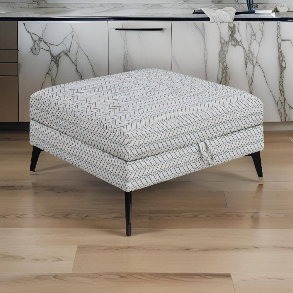 Benjara Gray Fabric Rectangle Accent Ottoman Medium BM294842 - The Home ...