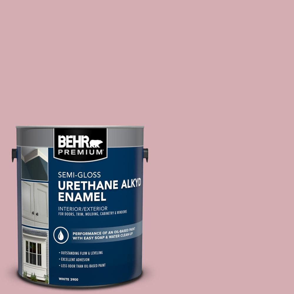 BEHR PREMIUM 1 gal. #S130-3 Ballet Rose Urethane Alkyd Semi-Gloss ...