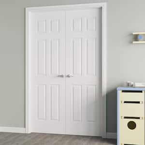 ARK DESIGN 72 in. x 80 in. Universal 6-Panel Painted Solid Core Wood ...
