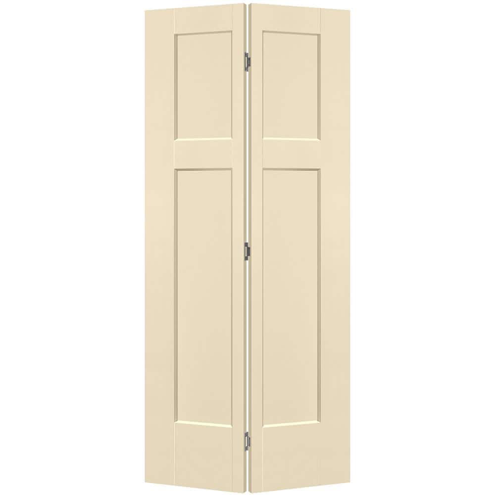 Masonite 36 in. x 80 in. 3-Panel Winslow Hollow Core Golden Haystack ...