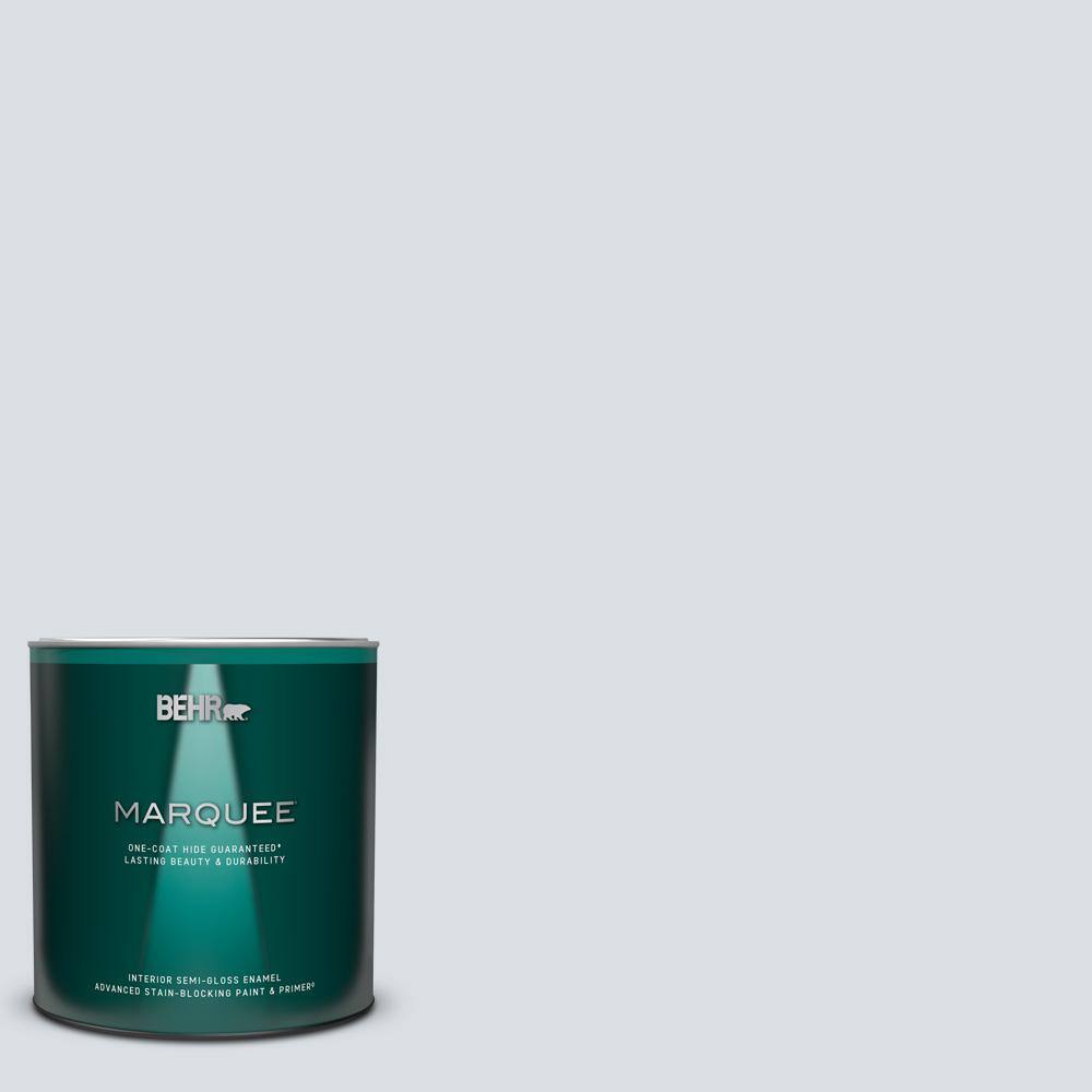 BEHR MARQUEE 1 qt. #MQ3-26 Mainsail One-Coat Hide Semi-Gloss Enamel ...