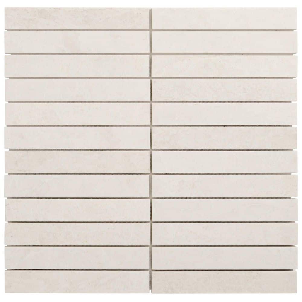 Ivy Hill Tile Vanilla Warm White 4 in. x 0.37 in. Stacked Polished ...
