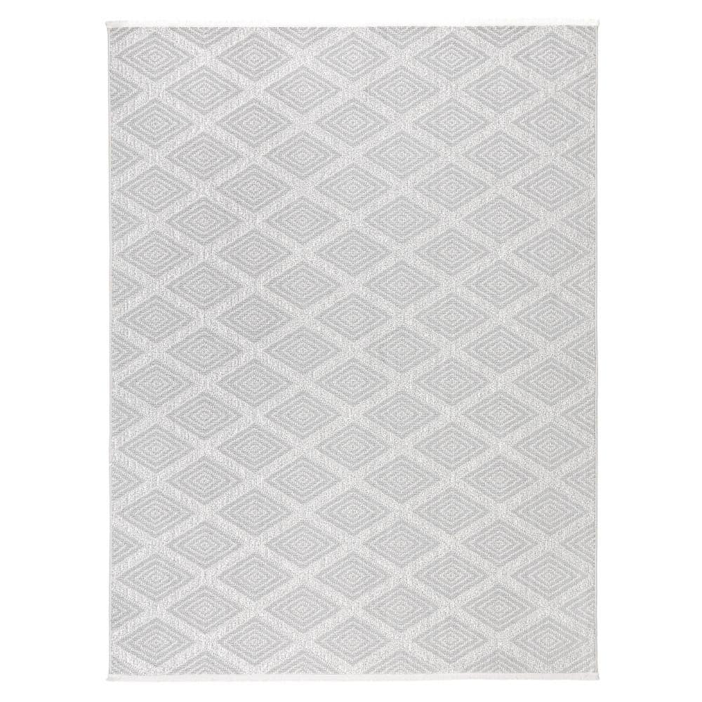 TOWN & COUNTRY LIVING Everyday Rein Solid Diamond Grey 5 Ft. x 7 Ft ...