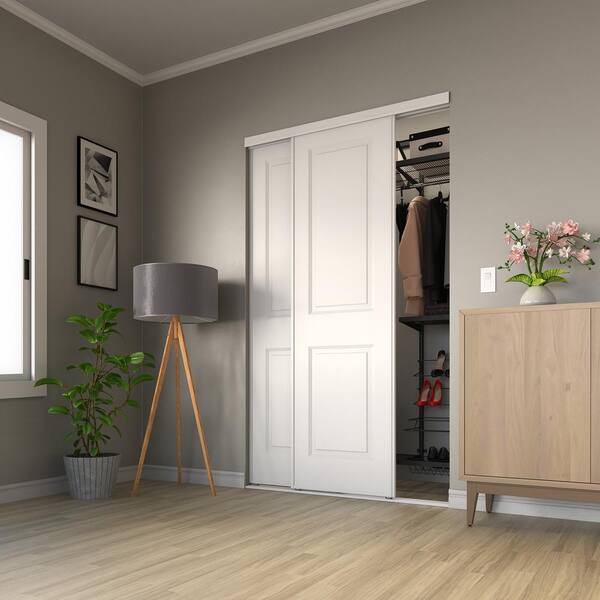 Contractors Wardrobe 48 in. x 81 in. Wilmington White Prefinished ...