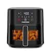 Chefman 6 Qt. Black Air Fryer with Window and 450°F Hi-Fry Button RJ38 ...