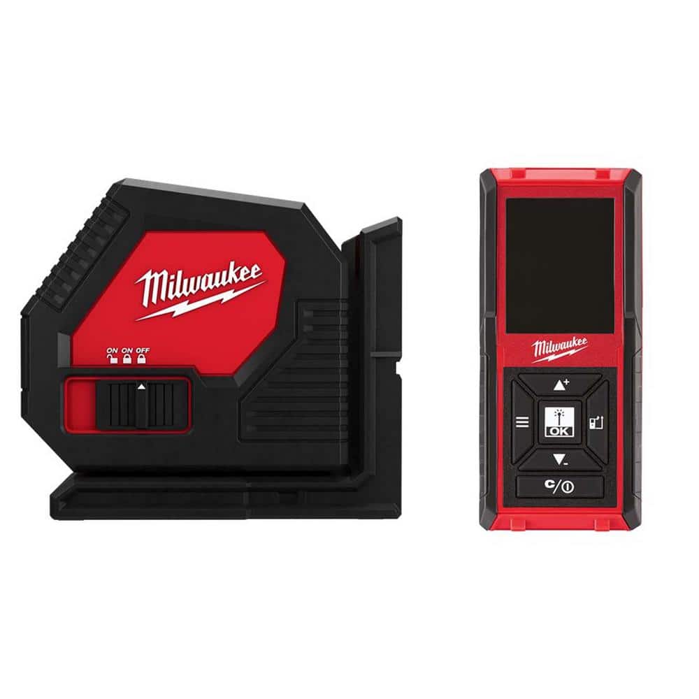 Milwaukee Alkaline Cross Laser with Laser Line Detector 3421-48-35-1211 ...