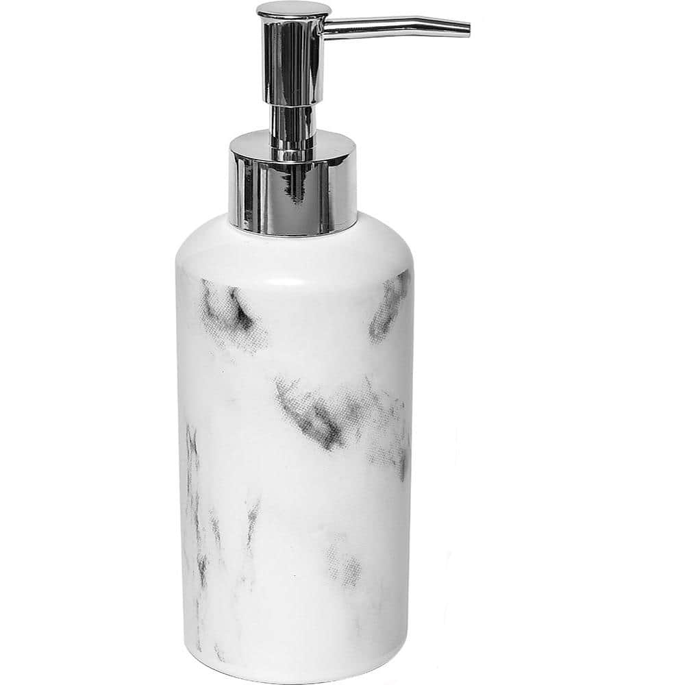 EVIDECO French home goods Marble Collection Bath Soap Dispenser Dolomite White 6282602 The Home Depot